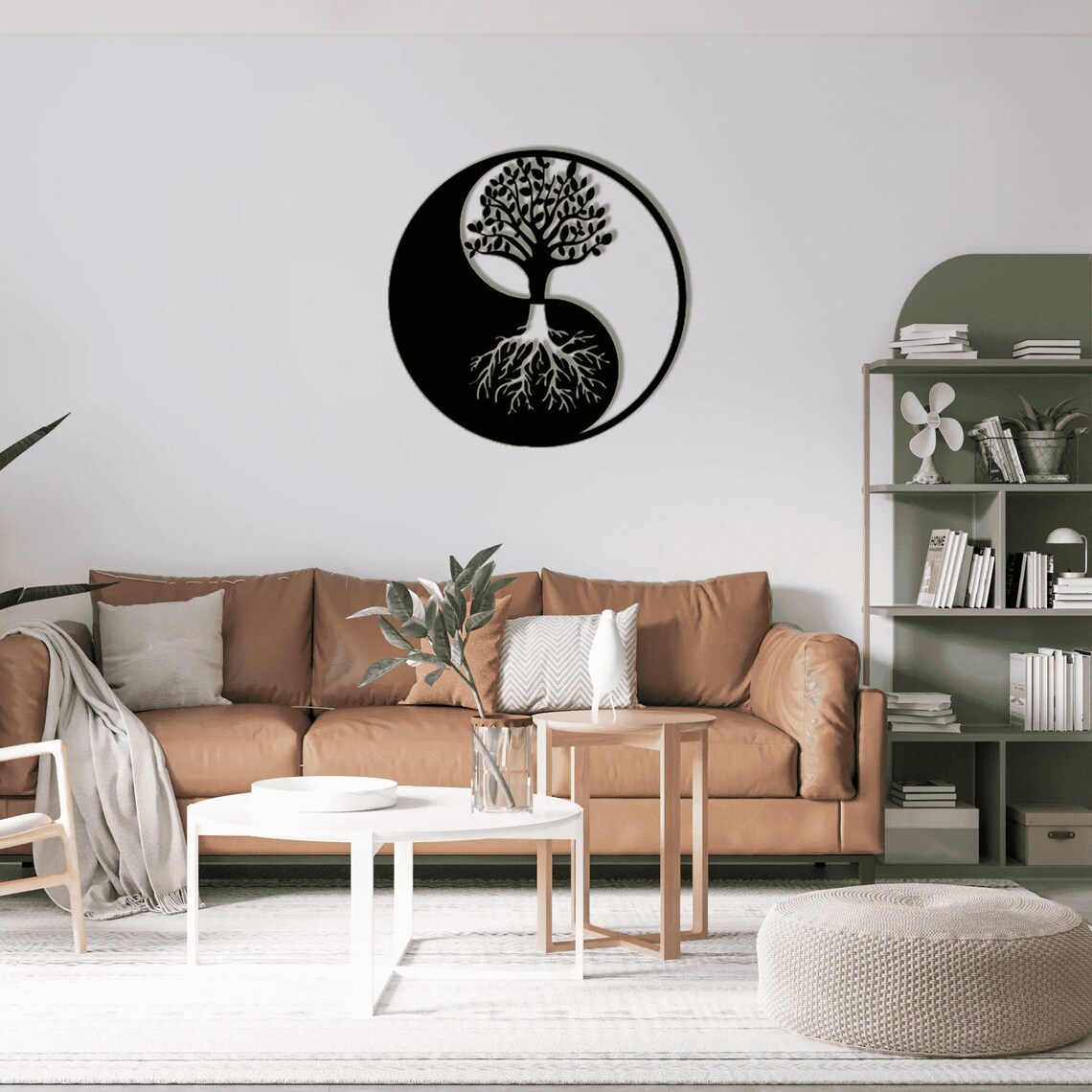 Yin Yang Tree of Life Yin Yang Metal Wall Art Tree of - Etsy