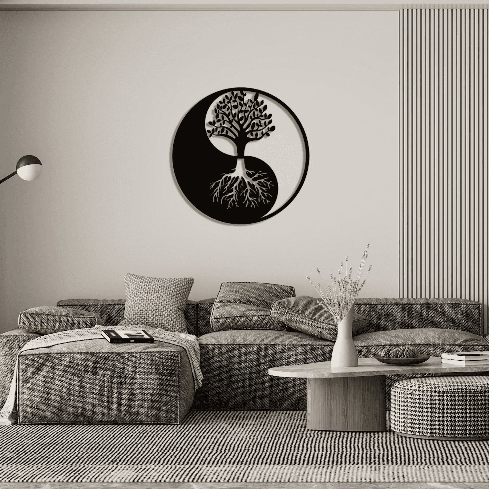 Yin Yang Tree of Life Yin Yang Metal Wall Art Tree of - Etsy