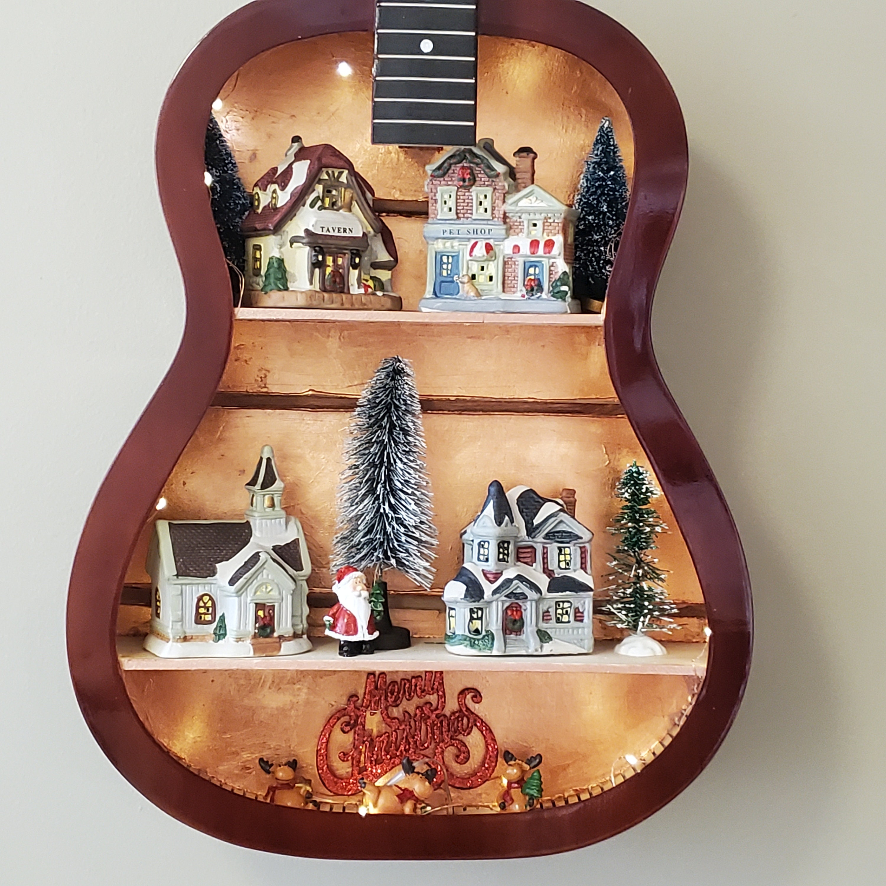 Holiday Gift Unique Guitar Shelf Wall Art, Home Décor Inspired by ...