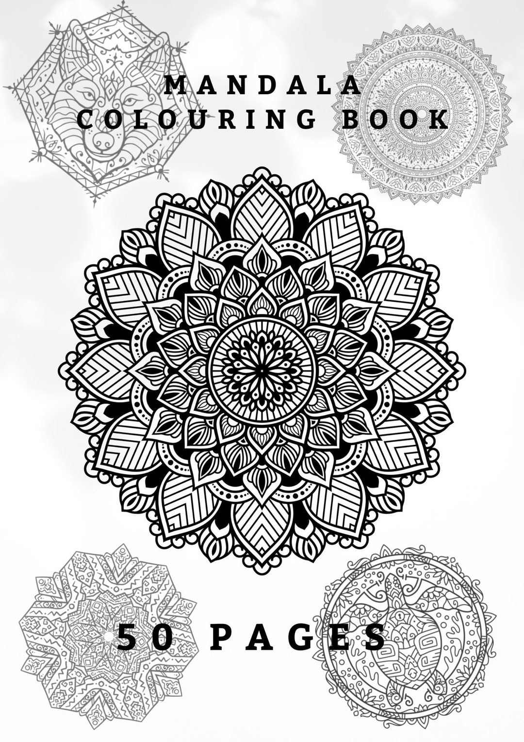 Mandala Digital Colouring Book - Etsy
