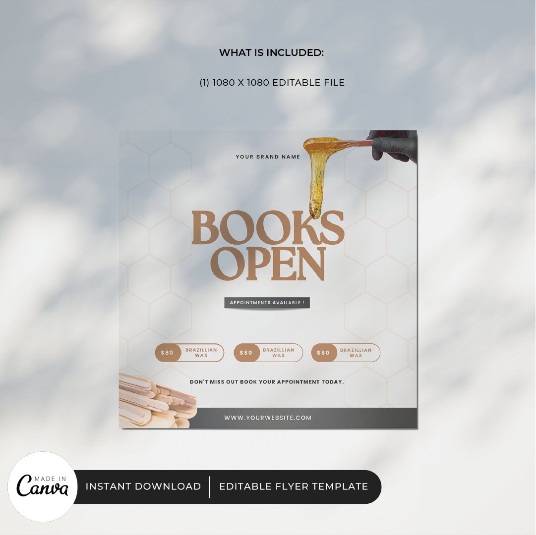 Canva Flyer Wax Template Brazilian Wax Special E-flyer Waxing Template ...