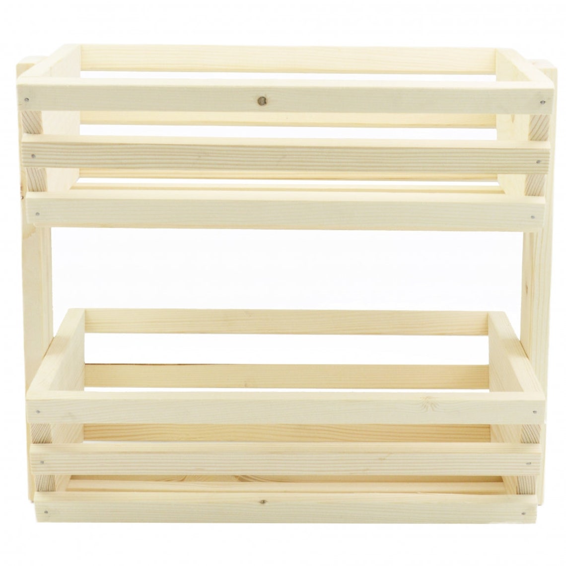 2 Tier Large Wooden Vegetable Fruit Food Storage Bakery Display Rack ...