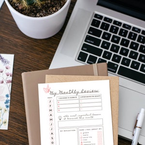 Monthly Review Printable, Monthly Reflection, Monthly Check In, Monthly ...
