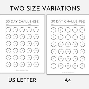 30 Day Challenge, Goal Setting, Progress Tracker, 30 Day Challenge ...