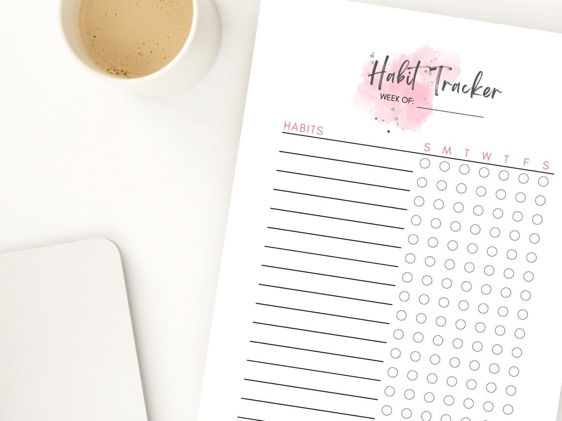 Weekly Habit Tracker Printable Habit Tracker Template - Etsy
