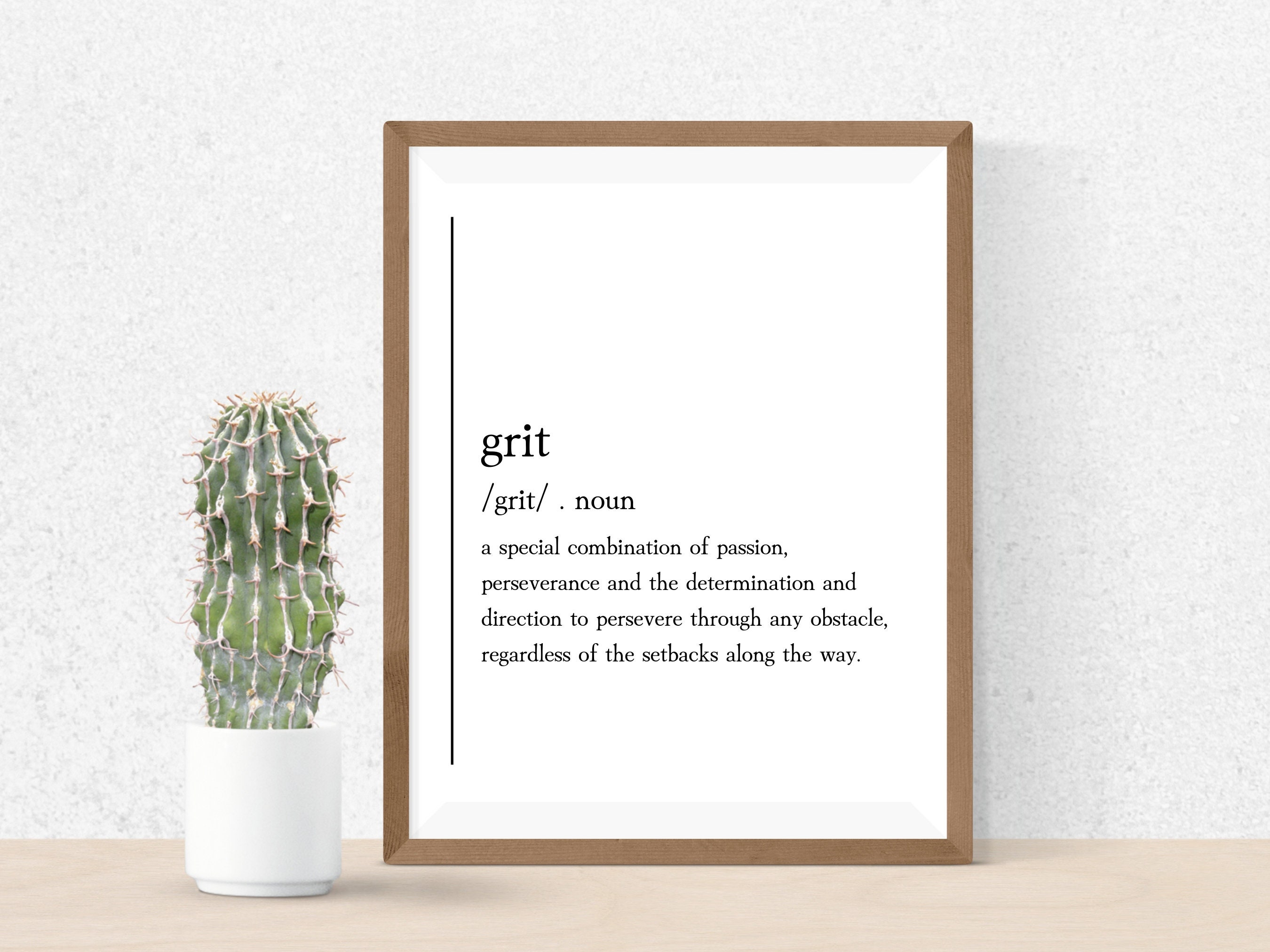 Grit Definition Print Bundle, Grit Poster Bundle, Grit Quote, Grit ...