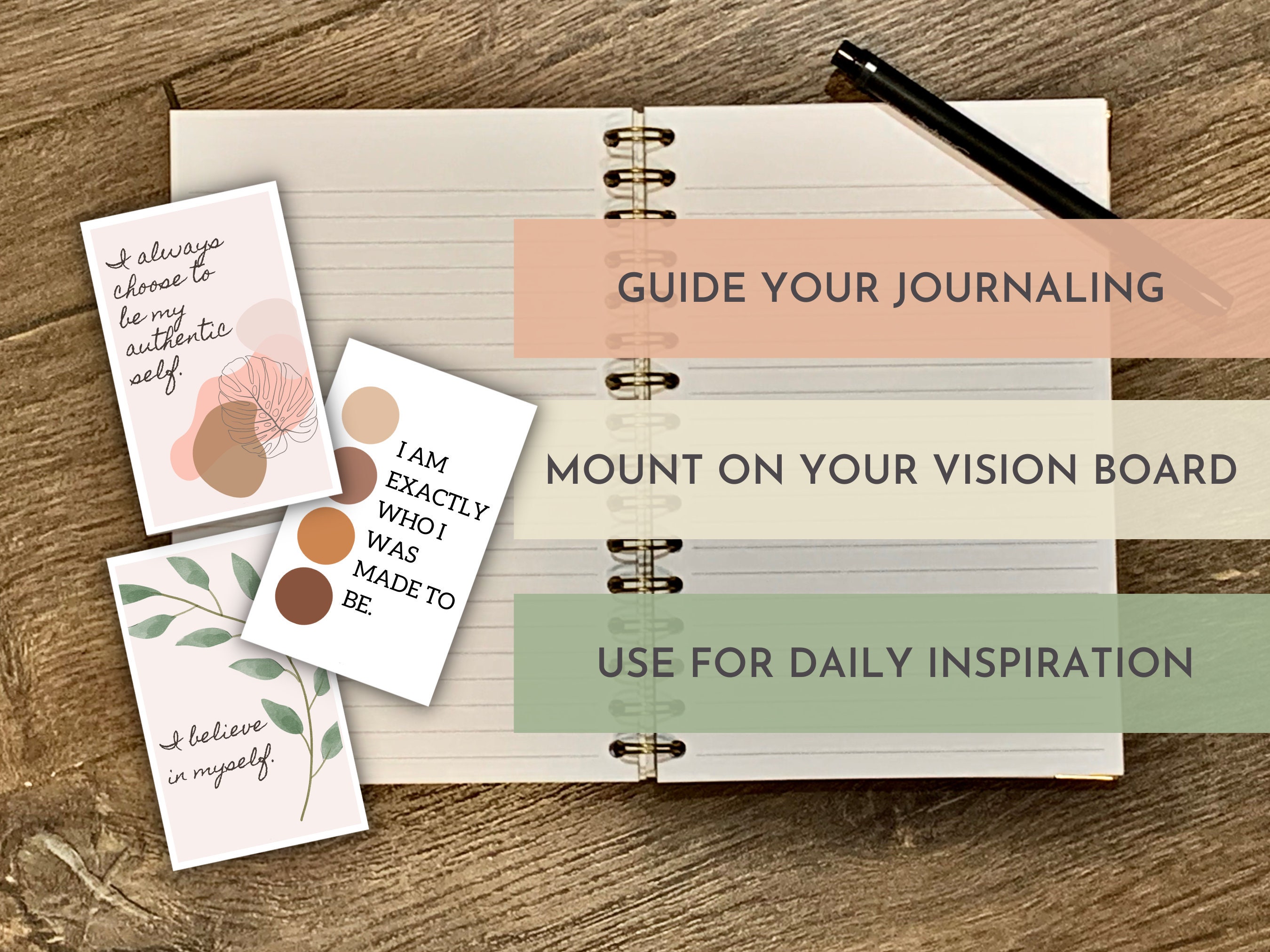 Self Love Positive Affirmation Cards, Boho Affirmation Cards, BOHO ...