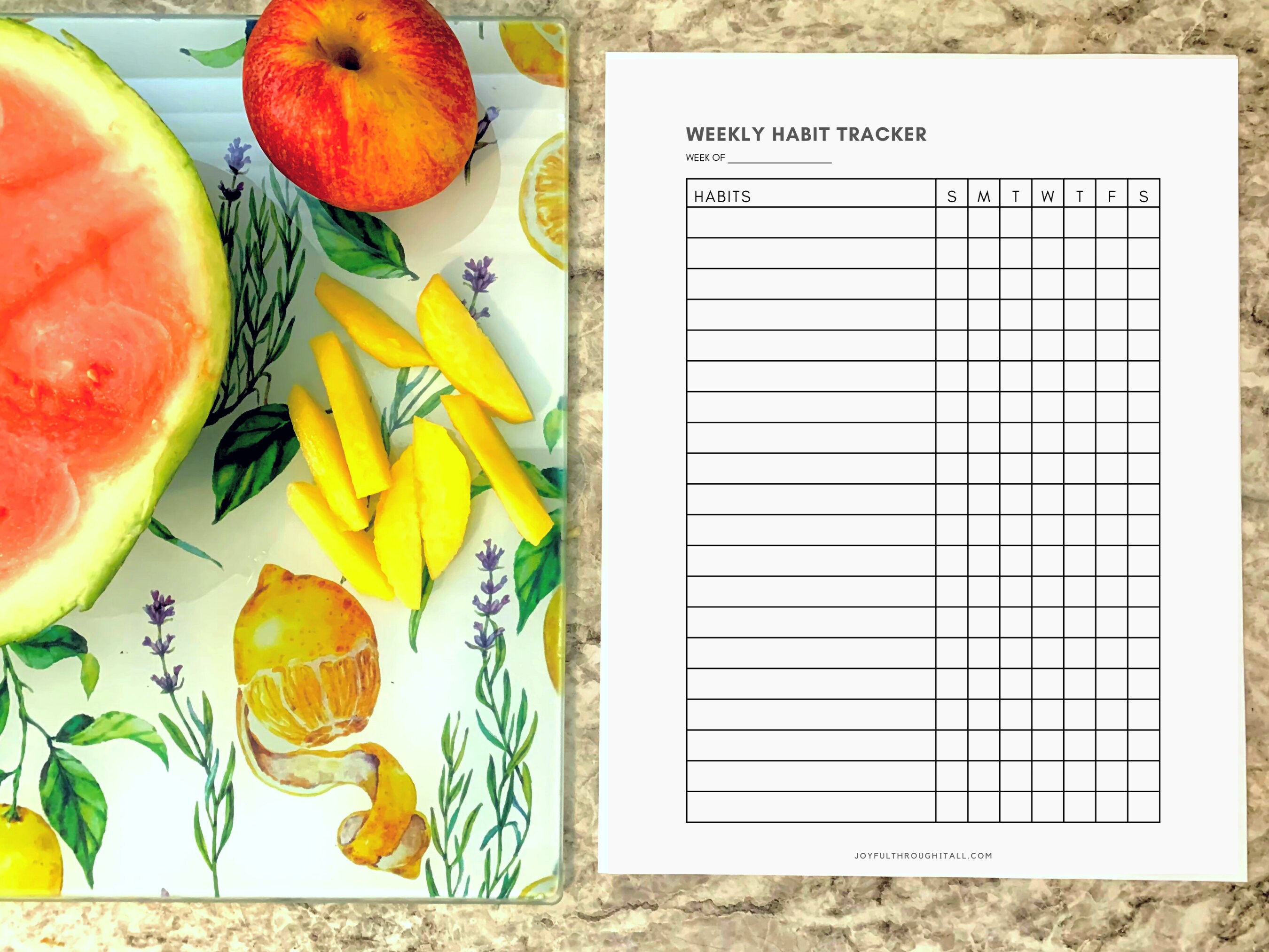 Weekly Habit Tracker Printable, Printable Habit Tracker Template ...