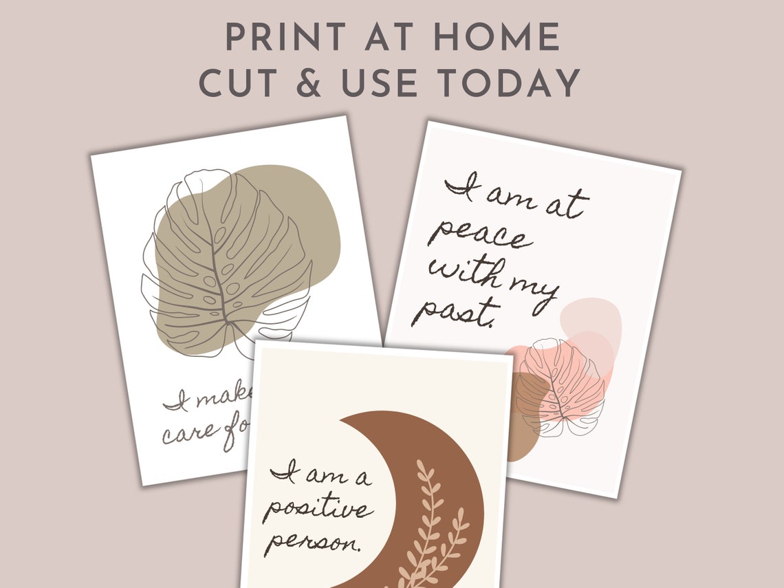 Boho Affirmation Cards, BOHO Motivational Cards, Printable Affirmations, Manifestation Cards ...