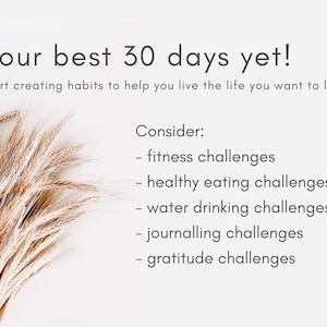 30 Day Challenge, Goal Setting, Progress Tracker, 30 Day Challenge ...