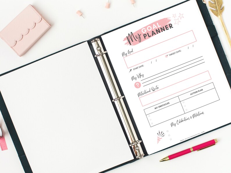 Goal Planner Printable, Goal Setting Worksheet, Action Planner, Goal ...