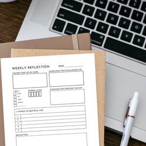 Weekly Reflection, Weekly Review, Weekly Check in Printable, Weekly ...