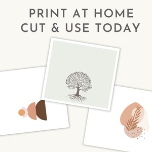 84 Printable Blank Affirmation Cards, BOHO Affirmation Cards, Blank ...