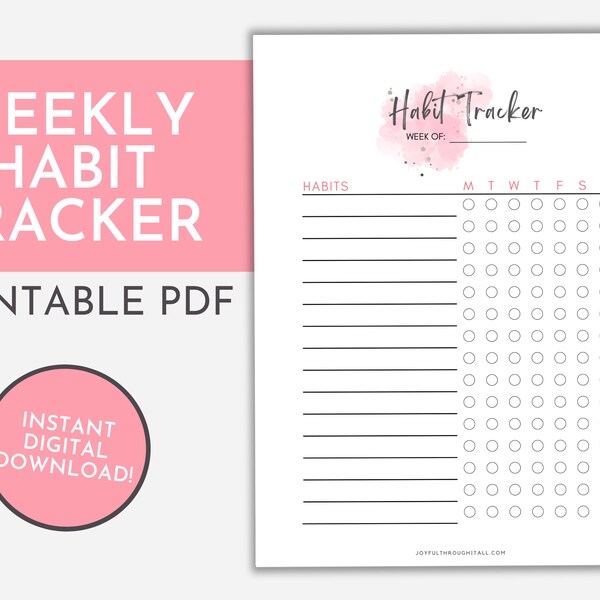 Daily Self Care Checklist Printable, Self Care Habit Tracker, Self Care Tracker, Daily Routine ...