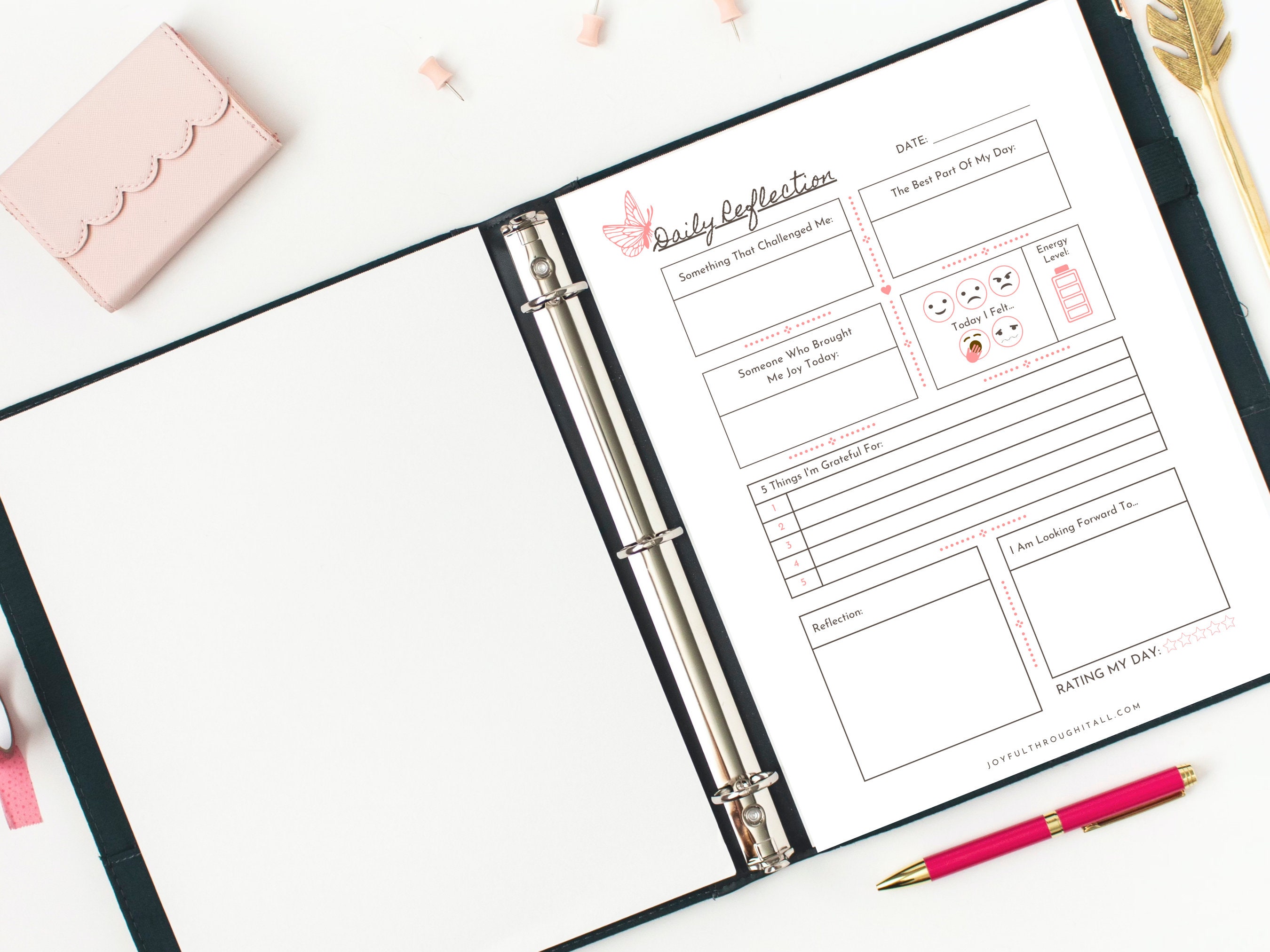 Daily Review Printable Daily Reflection Planner Daily Check - Etsy