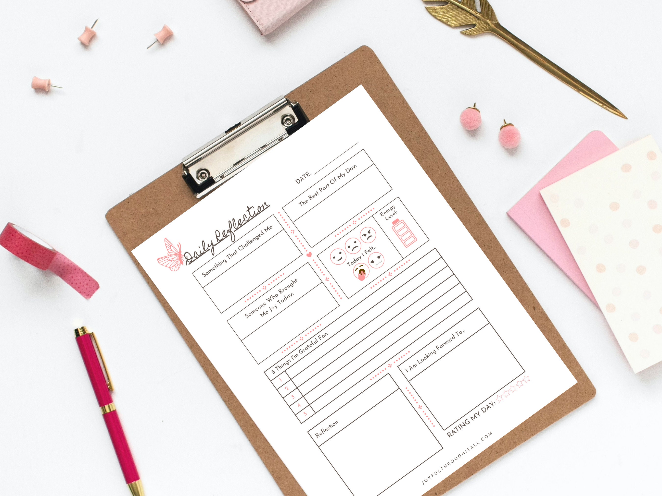 Daily Review Printable Daily Reflection Planner Daily Check - Etsy Canada