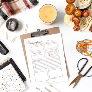 Daily Review Printable, Daily Reflection Planner, Daily Check In, Daily ...