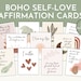 Self Love Positive Affirmation Cards, Boho Affirmation Cards, BOHO ...