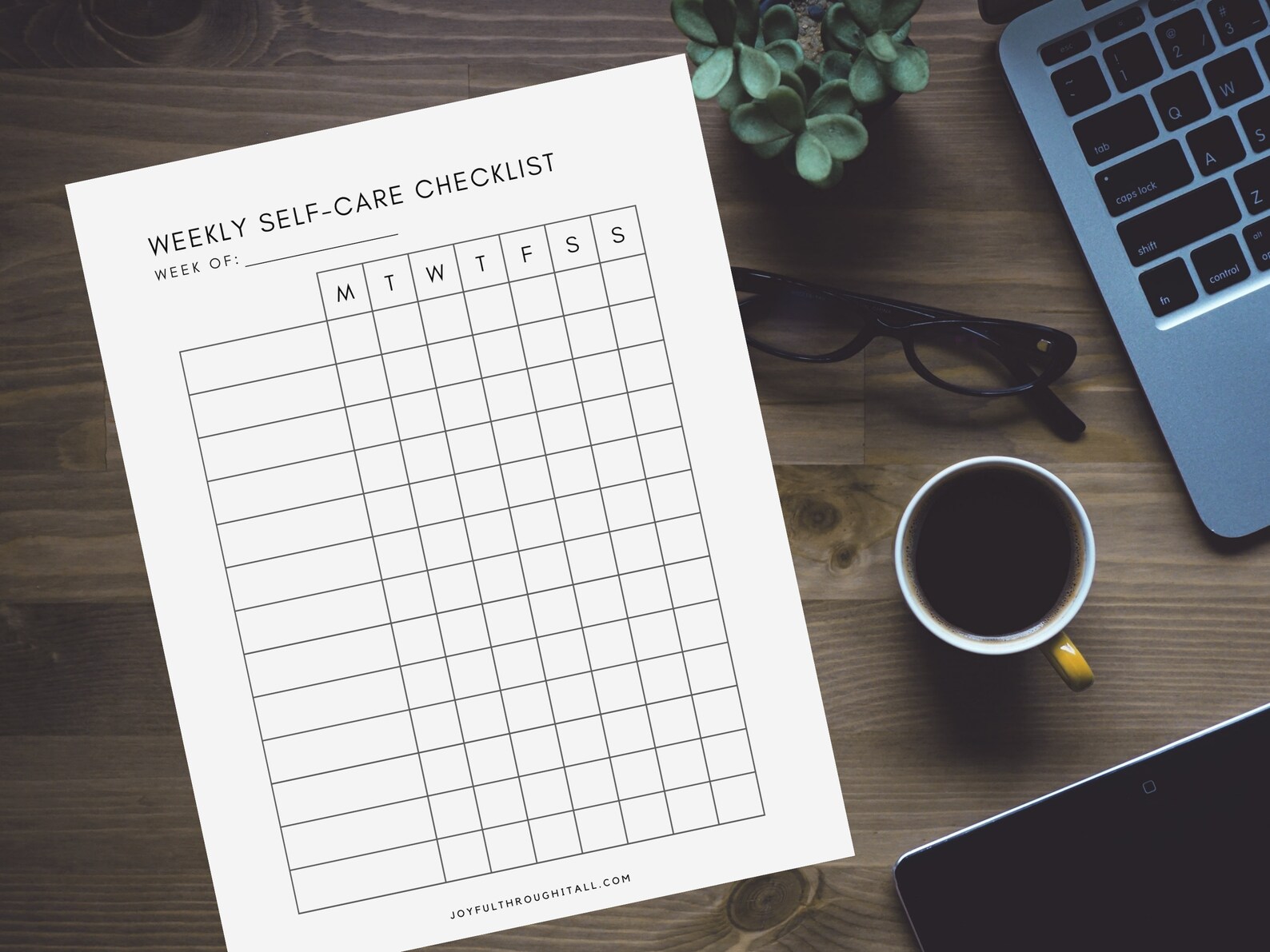 Daily Self Care Checklist Printable, Self Care Habit Tracker, Self Care ...