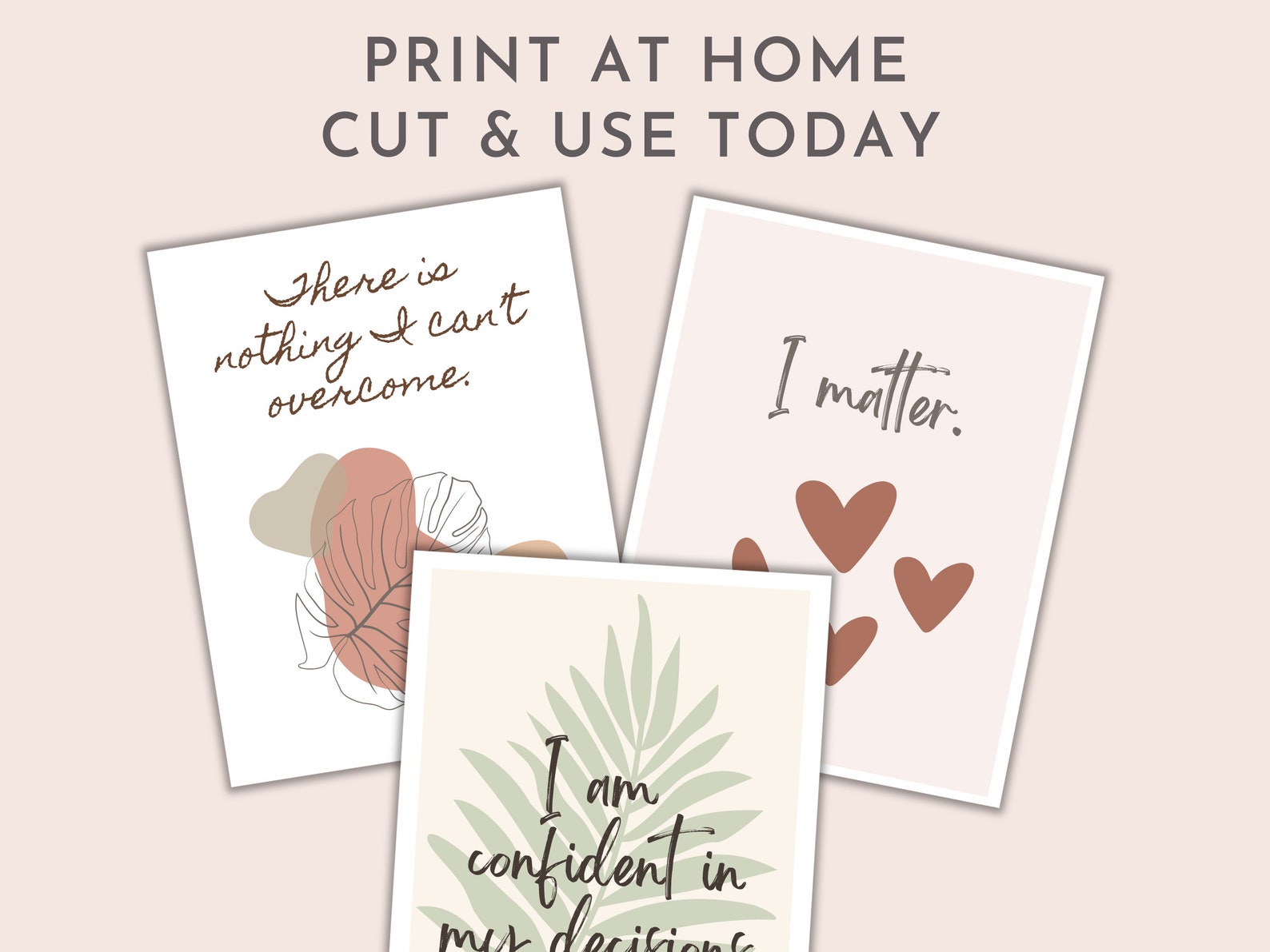 Self Love Positive Affirmation Cards, Boho Affirmation Cards, BOHO ...