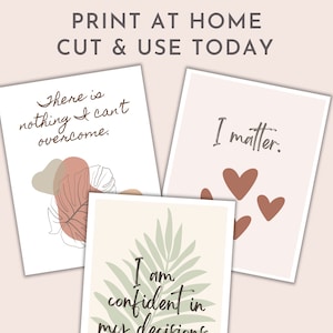 Self Love Positive Affirmation Cards, Boho Affirmation Cards, BOHO ...