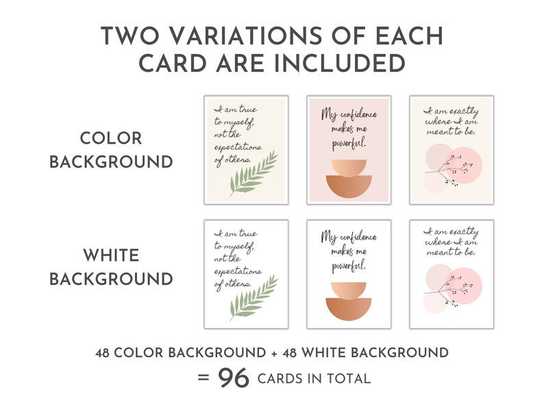 Self Love Positive Affirmation Cards, Boho Affirmation Cards, BOHO ...