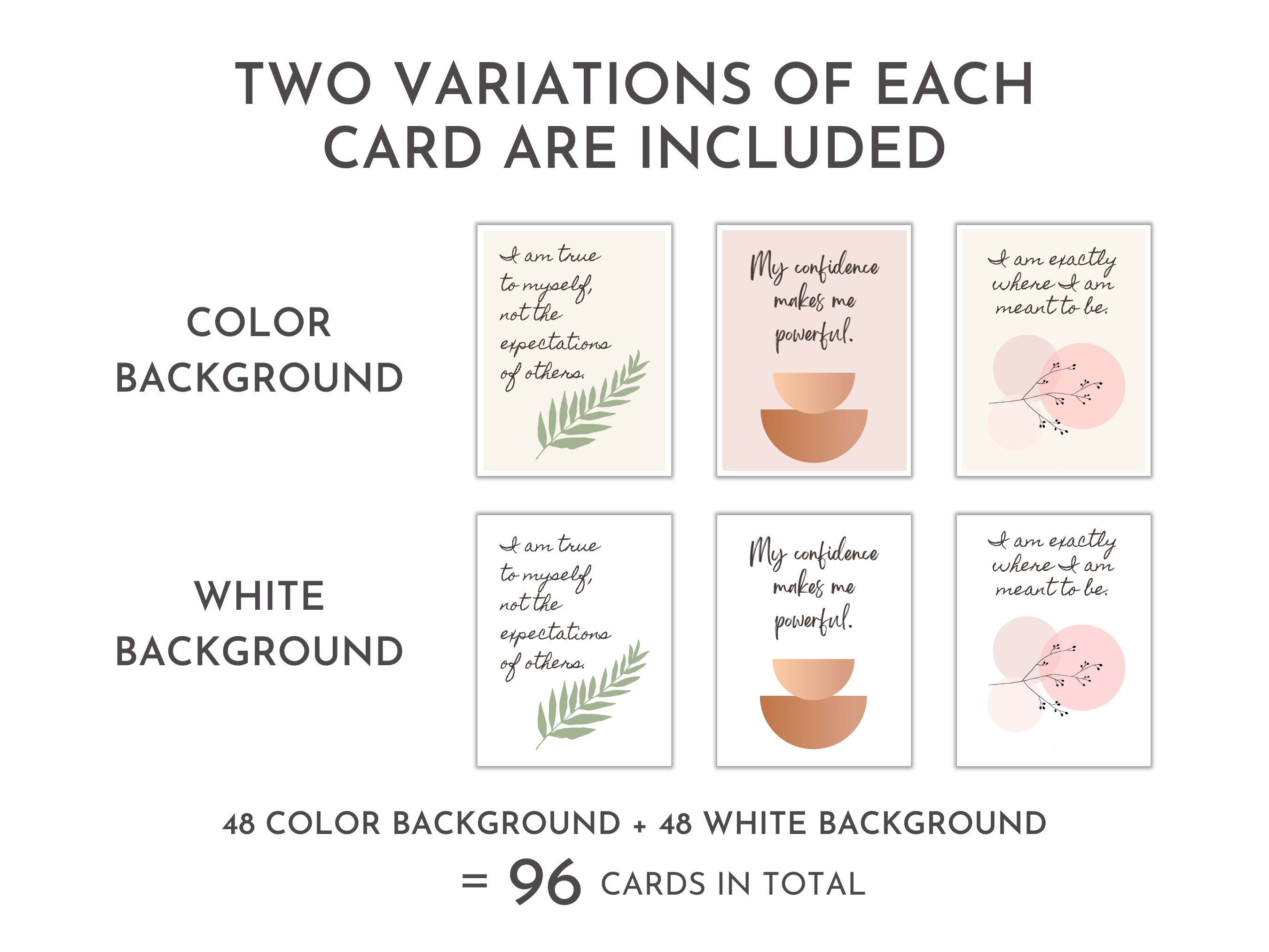 Self Love Positive Affirmation Cards, Boho Affirmation Cards, BOHO ...