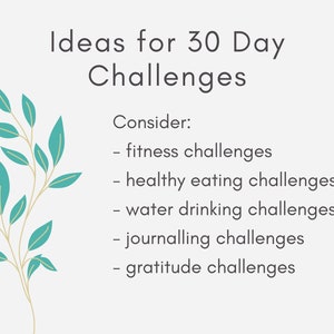 30 Day Challenge, Goal Setting, Progress Tracker, 30 Day Challenge ...