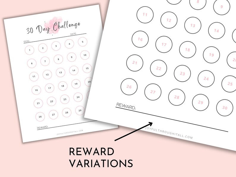 30 Day Challenge, Goal Setting, Progress Tracker, 30 Day Challenge ...