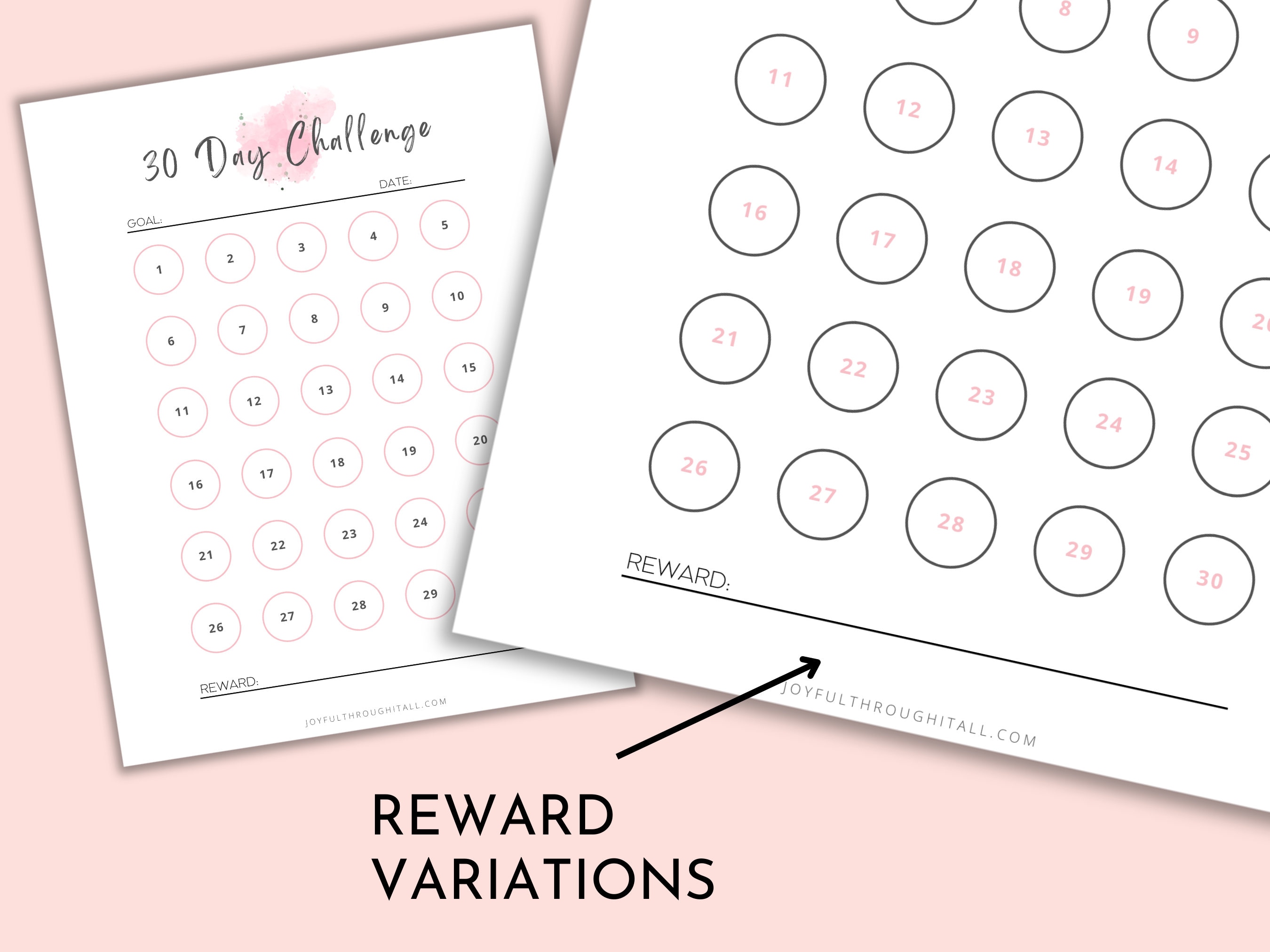 30 Day Challenge, Goal Setting, Progress Tracker, 30 Day Challenge ...