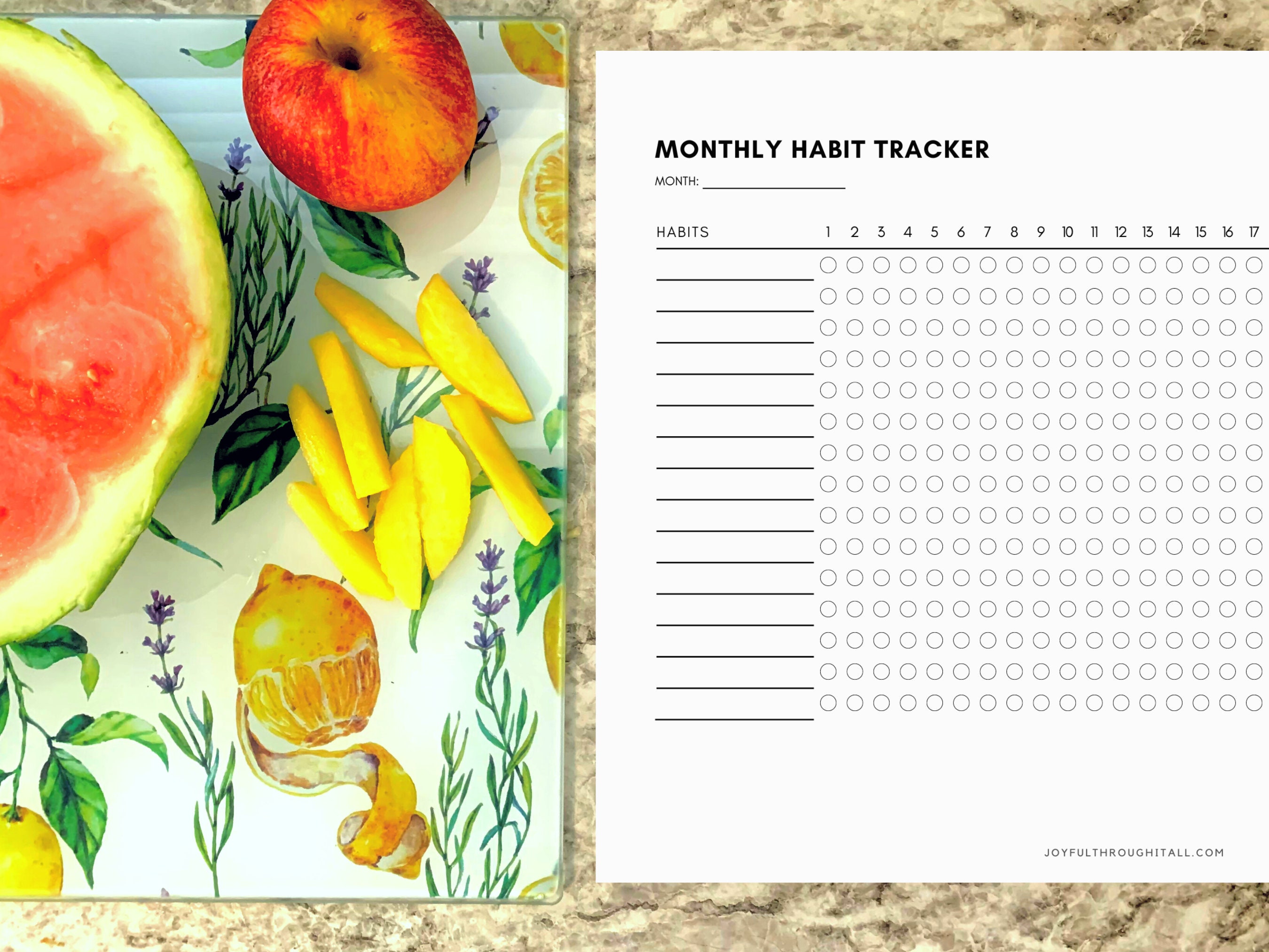 Monthly Habit Tracker Printable Landscape Habit Tracker - Etsy Canada