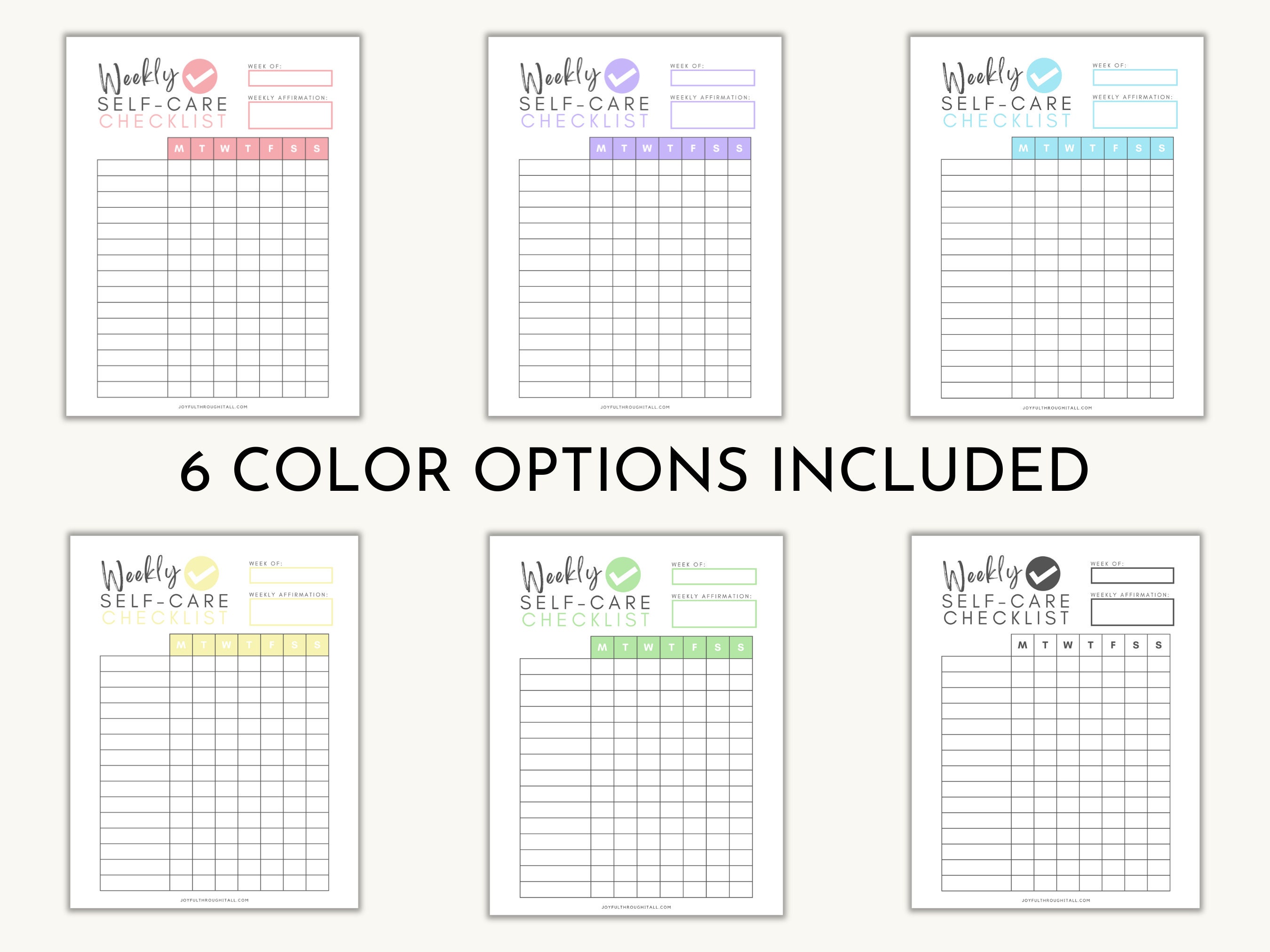 Daily Self Care Checklist Printable Self Care Habit Tracker Self Care