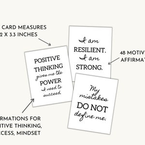 Minimalist Positive Affirmation Cards, Motivational Cards, Printable ...