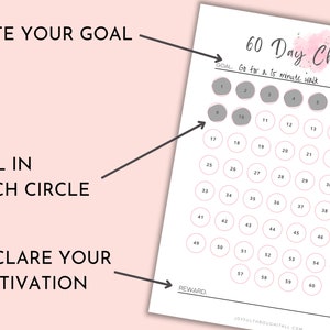 60 Day Challenge, Goal Setting, Progress Tracker, 60 Day Challenge ...