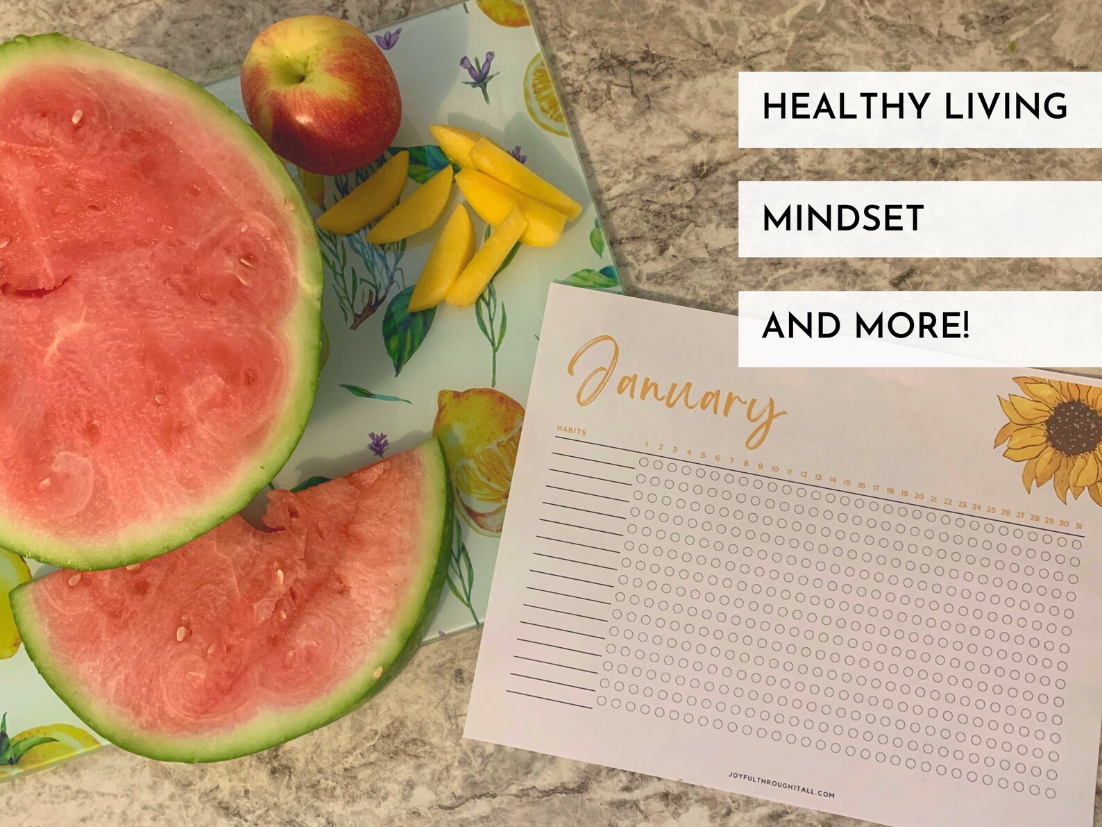 Monthly Habit Tracker Printable Landscape, Habit Tracker Template ...