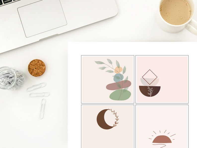 84 Printable Blank Affirmation Cards, BOHO Affirmation Cards, Blank ...