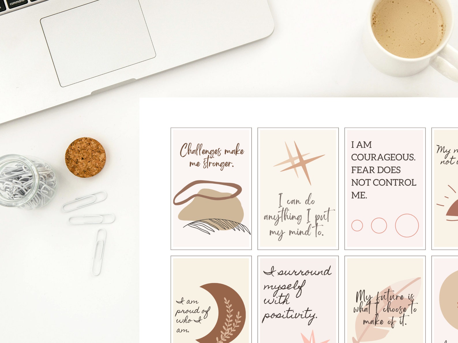 Self Love Positive Affirmation Cards, Boho Affirmation Cards, BOHO ...