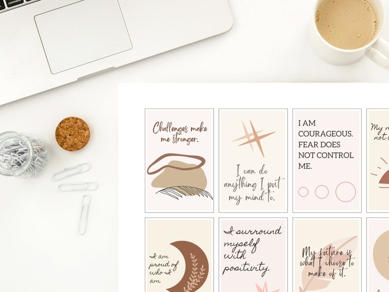 Self Love Positive Affirmation Cards, Boho Affirmation Cards, BOHO ...
