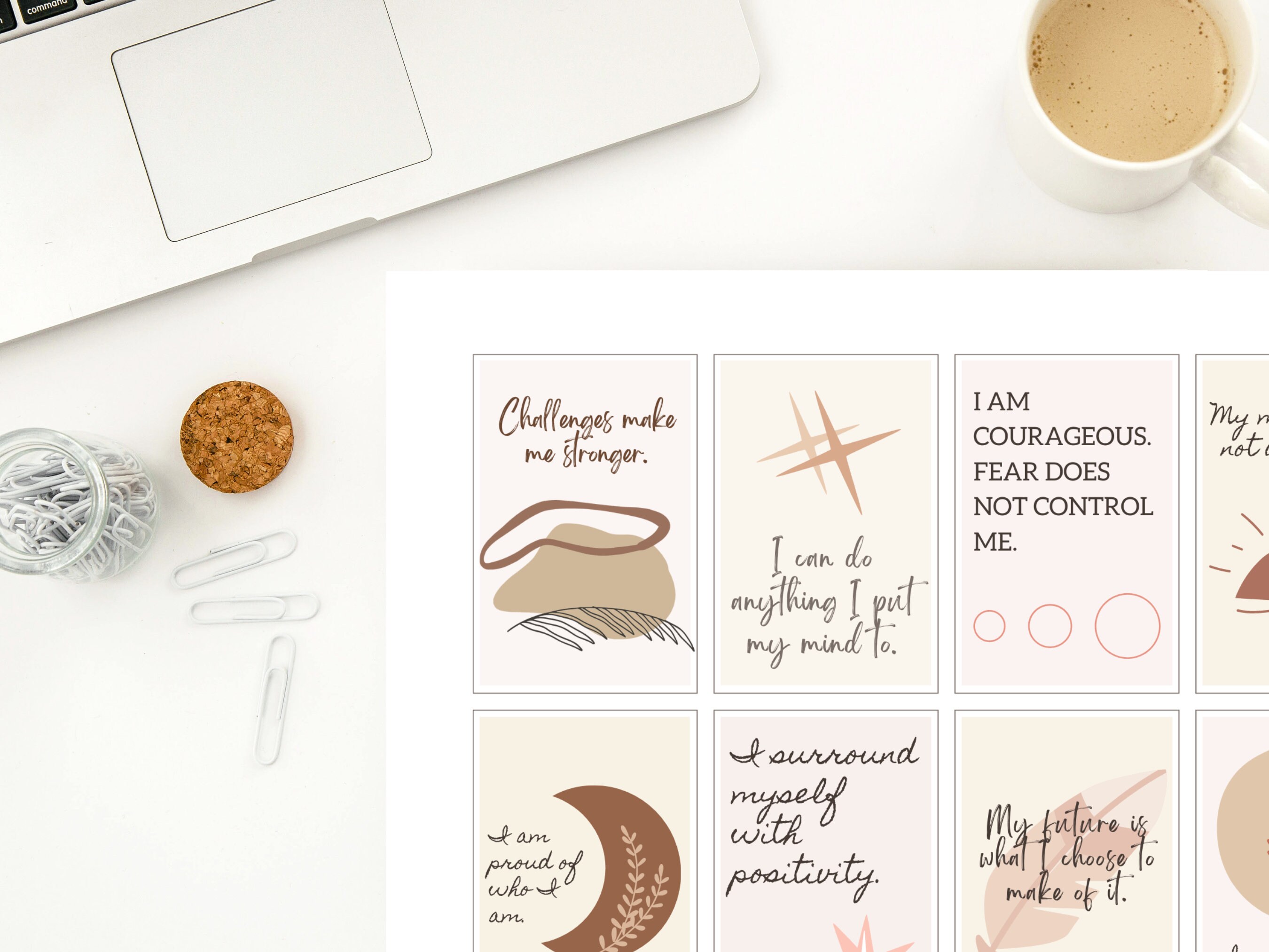 Self Love Positive Affirmation Cards, Boho Affirmation Cards, BOHO ...