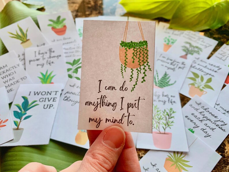 Positive Affirmation Cards: 48 Printable Motivational Cards (digital ...