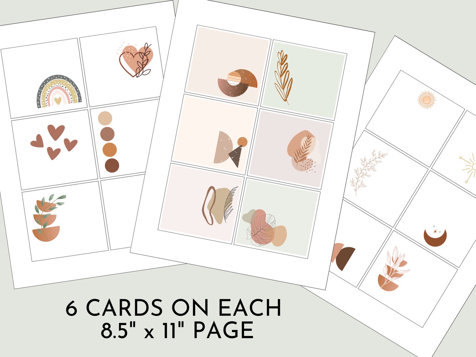 84 Printable Blank Affirmation Cards, BOHO Affirmation Cards, Blank ...