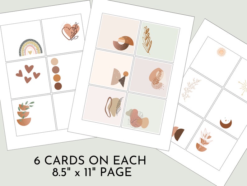 84 Printable Blank Affirmation Cards, BOHO Affirmation Cards, Blank ...