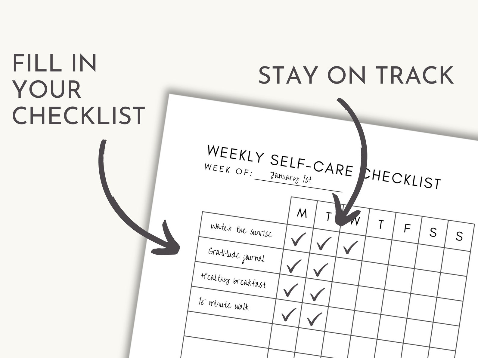 Daily Self Care Checklist Printable Self Care Habit Tracker Etsy Daily Self Care Checklist Printable Self Care Habit Tracker Etsy
