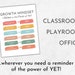 The Power of yet Poster Printable, Growth Mindset Classroom Poster ...