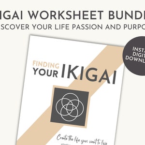 Find Your Ikigai Printable Worksheet Ikigai Planner Ikigai - Etsy