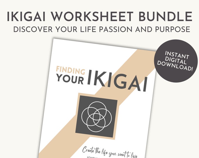 Find Your Ikigai Printable Worksheet Ikigai Planner Ikigai - Etsy
