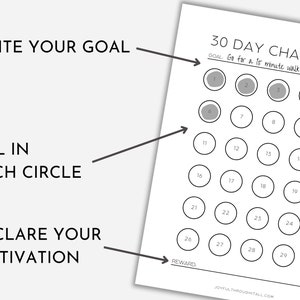 30 Day Challenge, Goal Setting, Progress Tracker, 30 Day Challenge ...