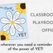 The Power of yet Poster Printable, Growth Mindset Classroom Poster ...