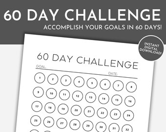 30 Day Challenge, Goal Setting, Progress Tracker, 30 Day Challenge ...