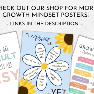 The Power of yet Poster Printable Growth Mindset Classroom - Etsy